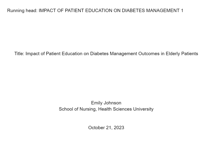 How To Write A Research Paper Title Page In MLA And APA